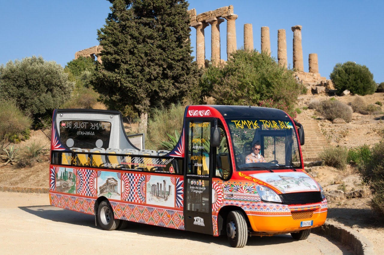 Temple Tour Bus per visitare la valle dei Templi di Agrigento