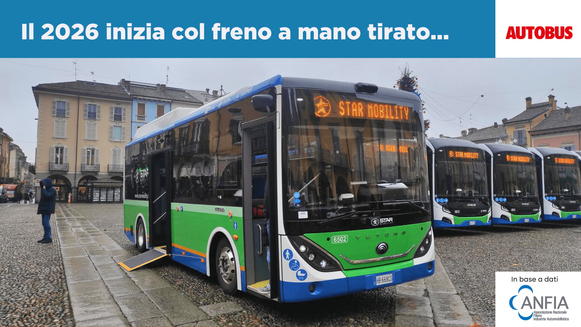 Mercato autobus Italia 2026: a gennaio flessione del 22,3%